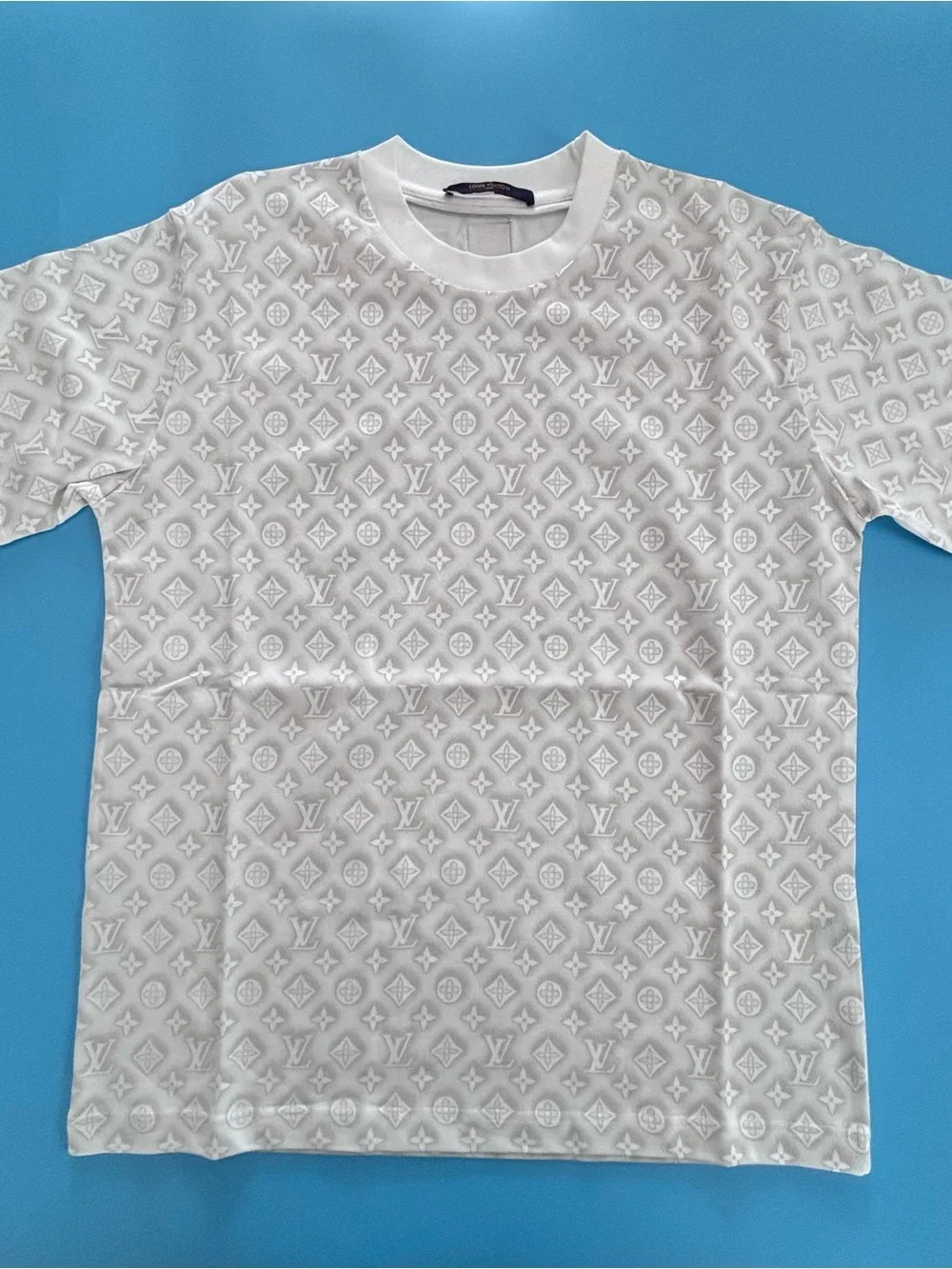Louis Vuitton | Shirts | Louis Vuitton Lv Monogram Embossed White ...